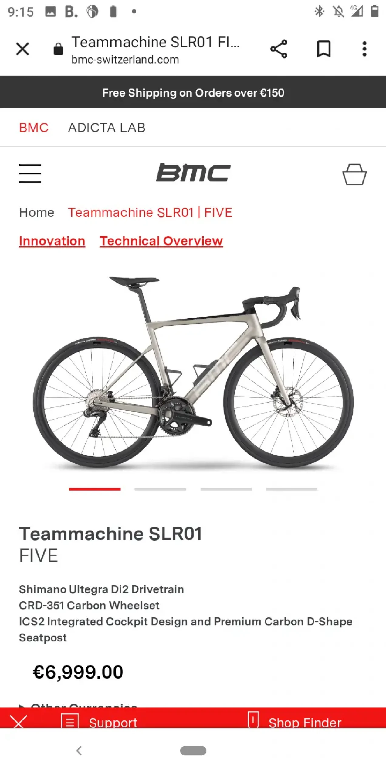 BMC Teammachine SLR01 FIVE used in 54 cm | buycycle