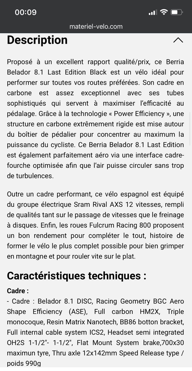 Berria Belador. SRAM Rival 2024