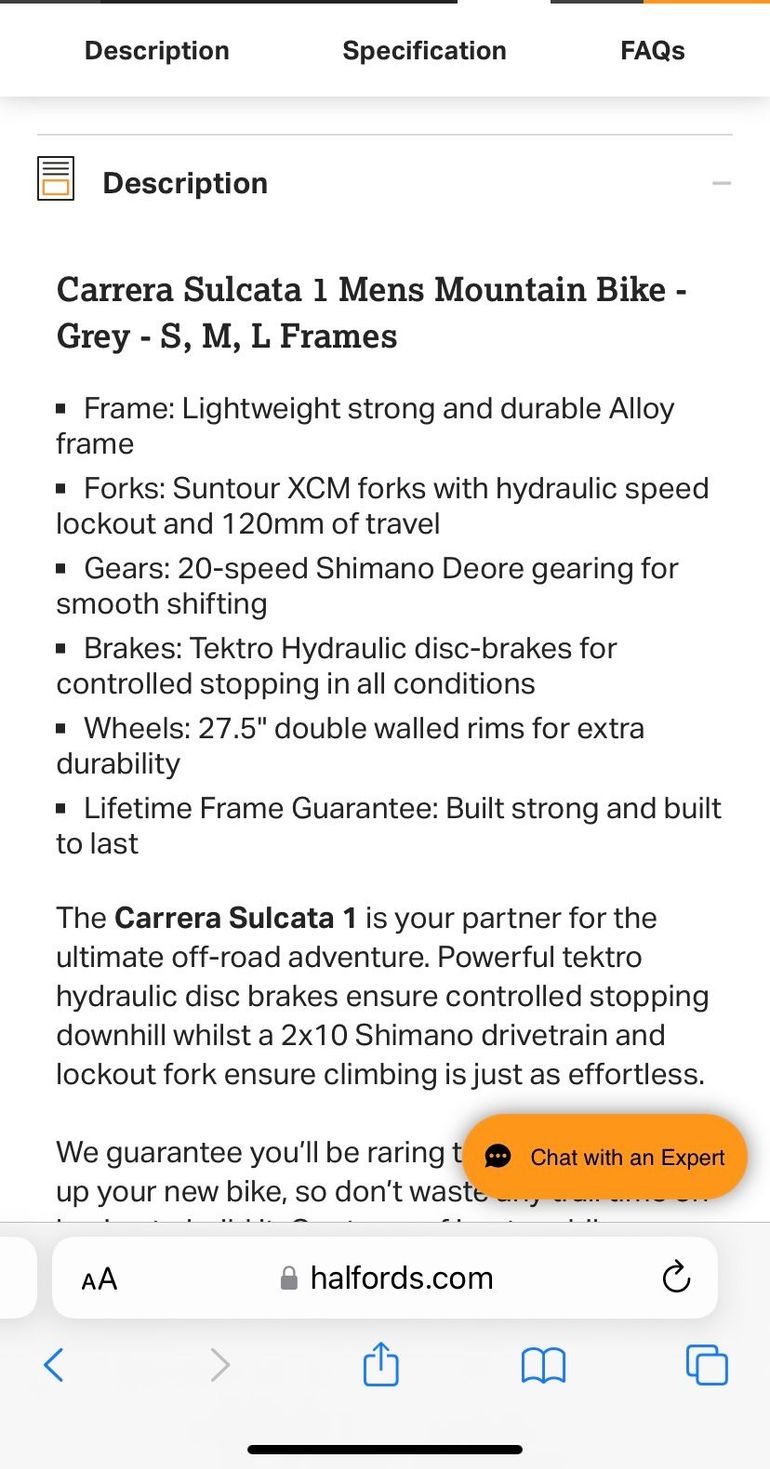 Carrera Sulcata 1 Mens Mountain Bike used in M | buycycle